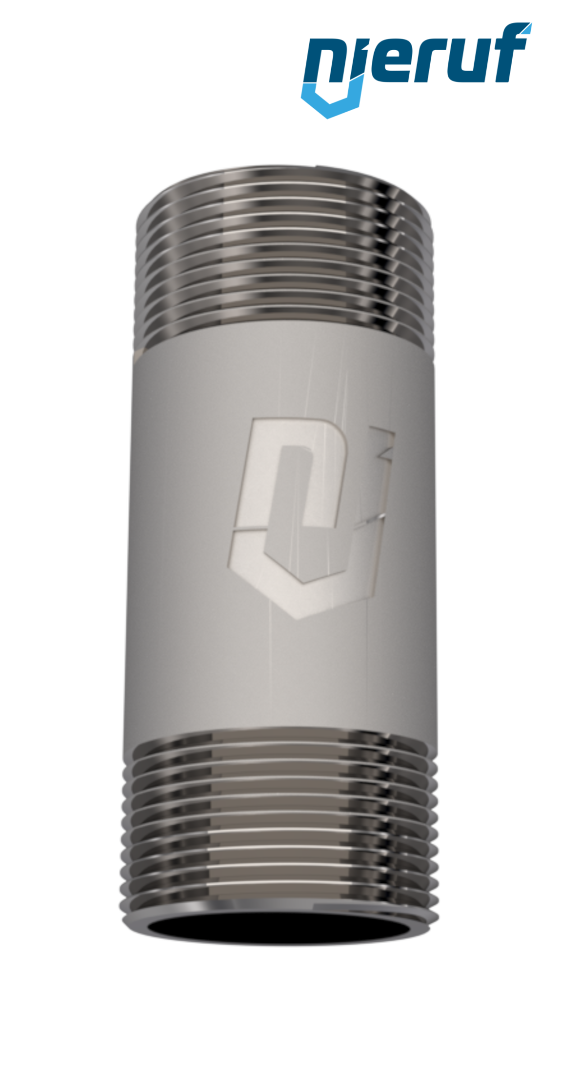 Nypel rurowy 1" Stal nierdzewna Długość 100mm Gwint zewnętrzny